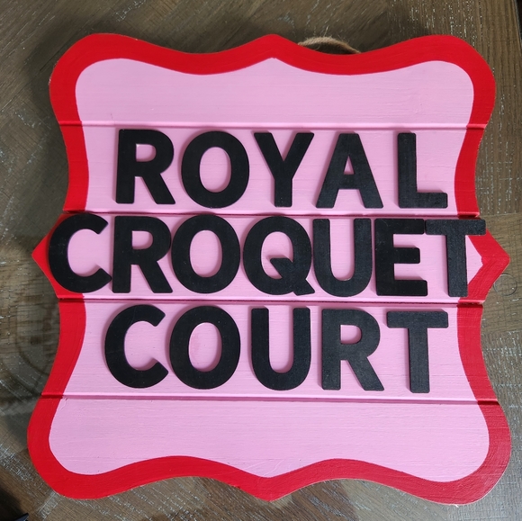 Party Supplies | Hand Made Royal Croquet Sign Kids Croquet Lawn Set ...